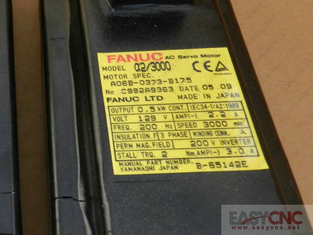 EASYCNC ONLINE SHOPPING A06B-0373-B175 Fanuc ac servo motor a2/3000 used