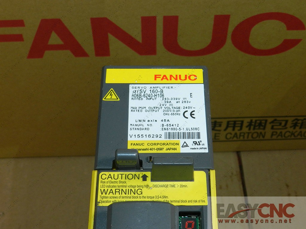 EASYCNC ONLINE SHOPPING A06B-6240-H106 Fanuc servo amplifier module aiSV 160-B used