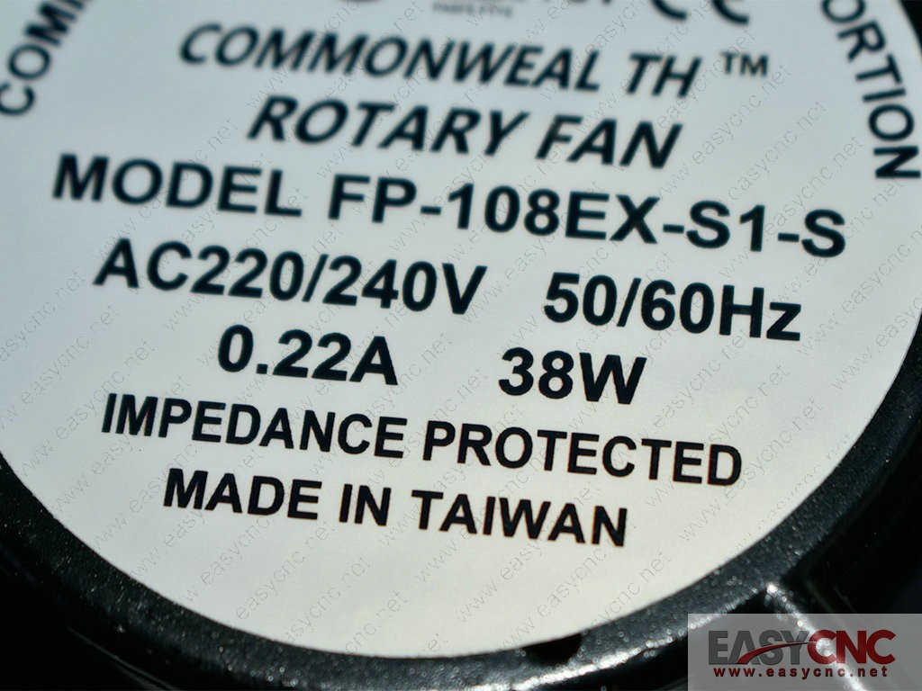 EASYCNC ONLINE SHOPPING FP-108EX-S1-S Commonwealth Fan New