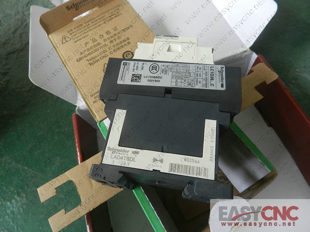 EASYCNC ONLINE SHOPPING LC1D38BD Schneider contactor coil=24VDC new