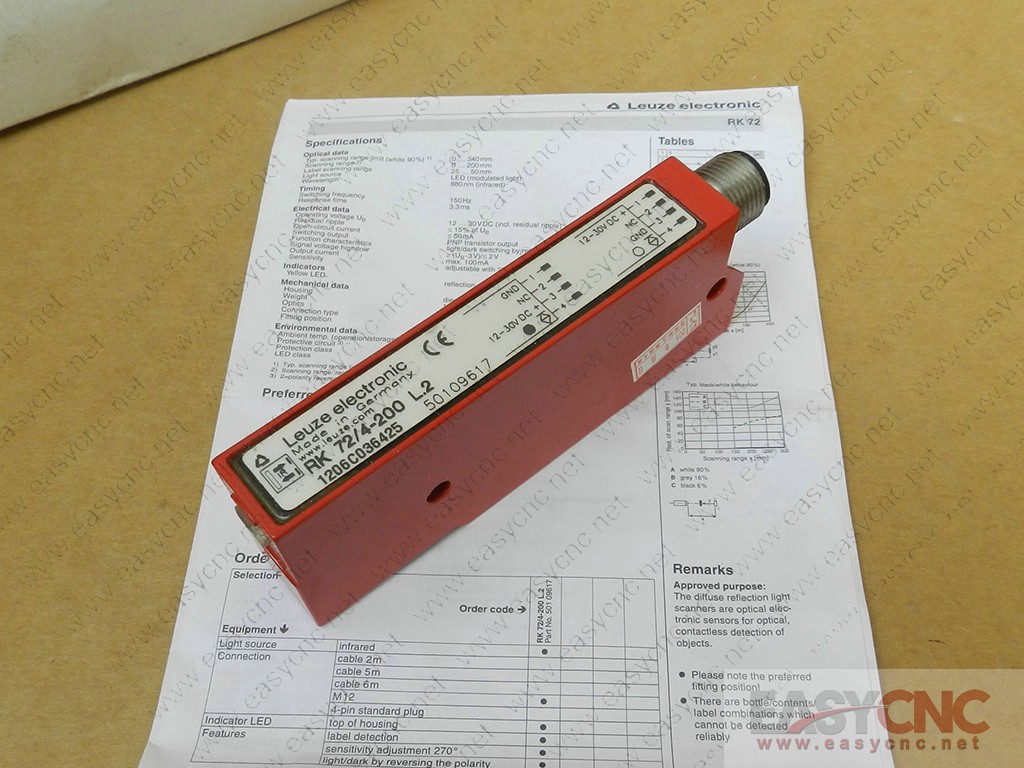 EASYCNC ONLINE SHOPPING RK72/4-200 L.2 Leuze reflexionslichttaster new ...