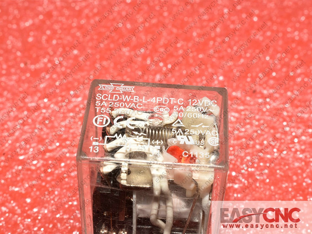 EASYCNC ONLINE SHOPPING SCLD-W-B-L-4PDT-C 12VDC Songchuan relay new