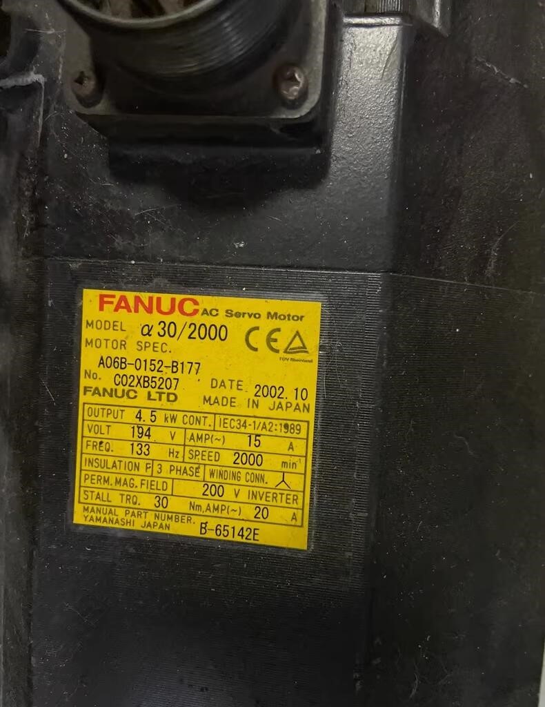 EASYCNC ONLINE SHOPPING A06B-0152-B177 Fanuc AC Servo Motor a30/2000 Used