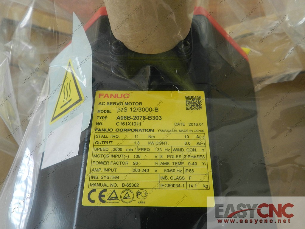 EASYCNC ONLINE SHOPPING A06B-2078-B303 Fanuc ac servo motor Bis 12/3000-B new and original