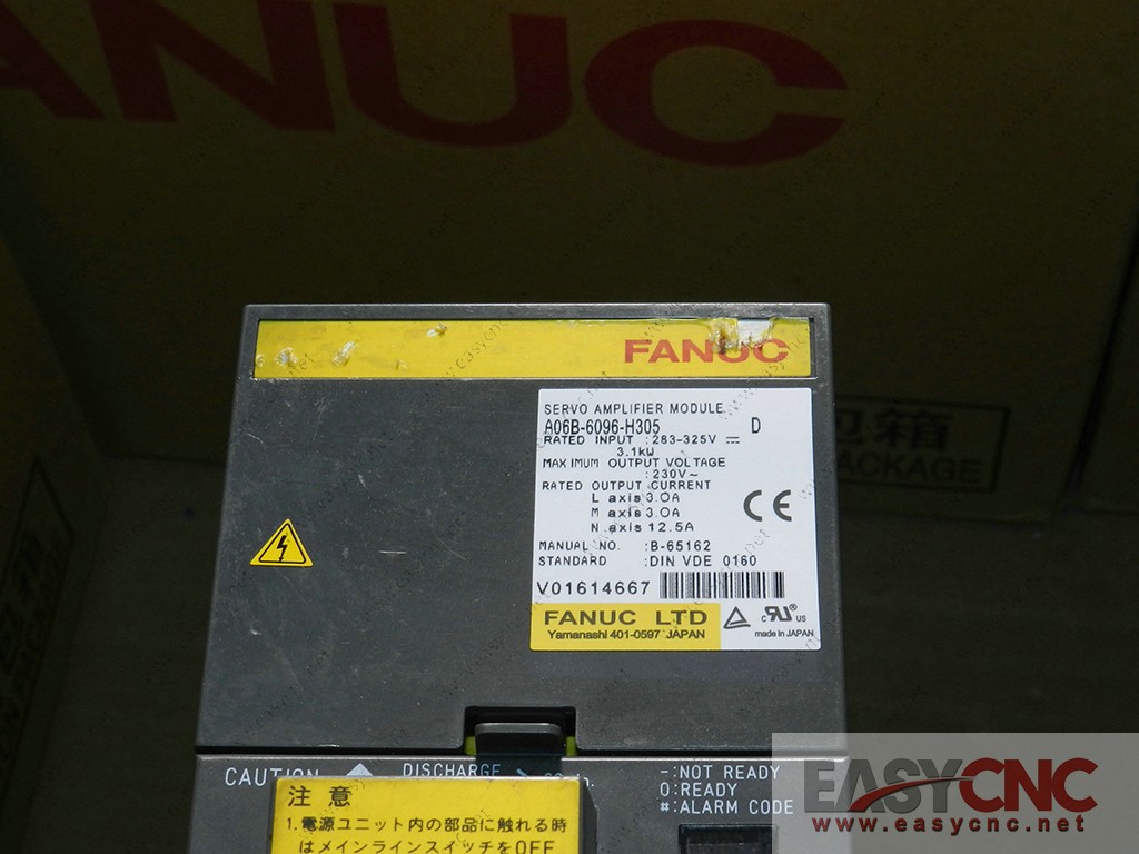 EASYCNC ONLINE SHOPPING A06B-6096-H305 Fanuc servo amplifier module fssb SVM3-12/12/40 used