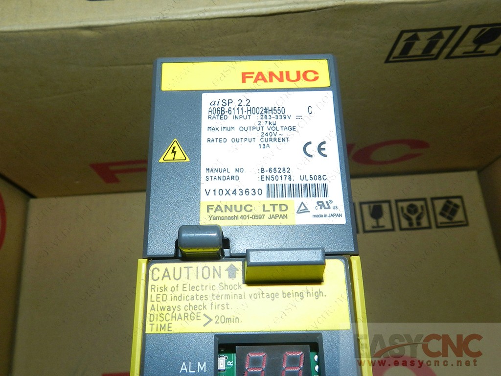 EASYCNC ONLINE SHOPPING A06B-6111-H002#H550 Fanuc spindle amplifier aiSP2.2 new and original