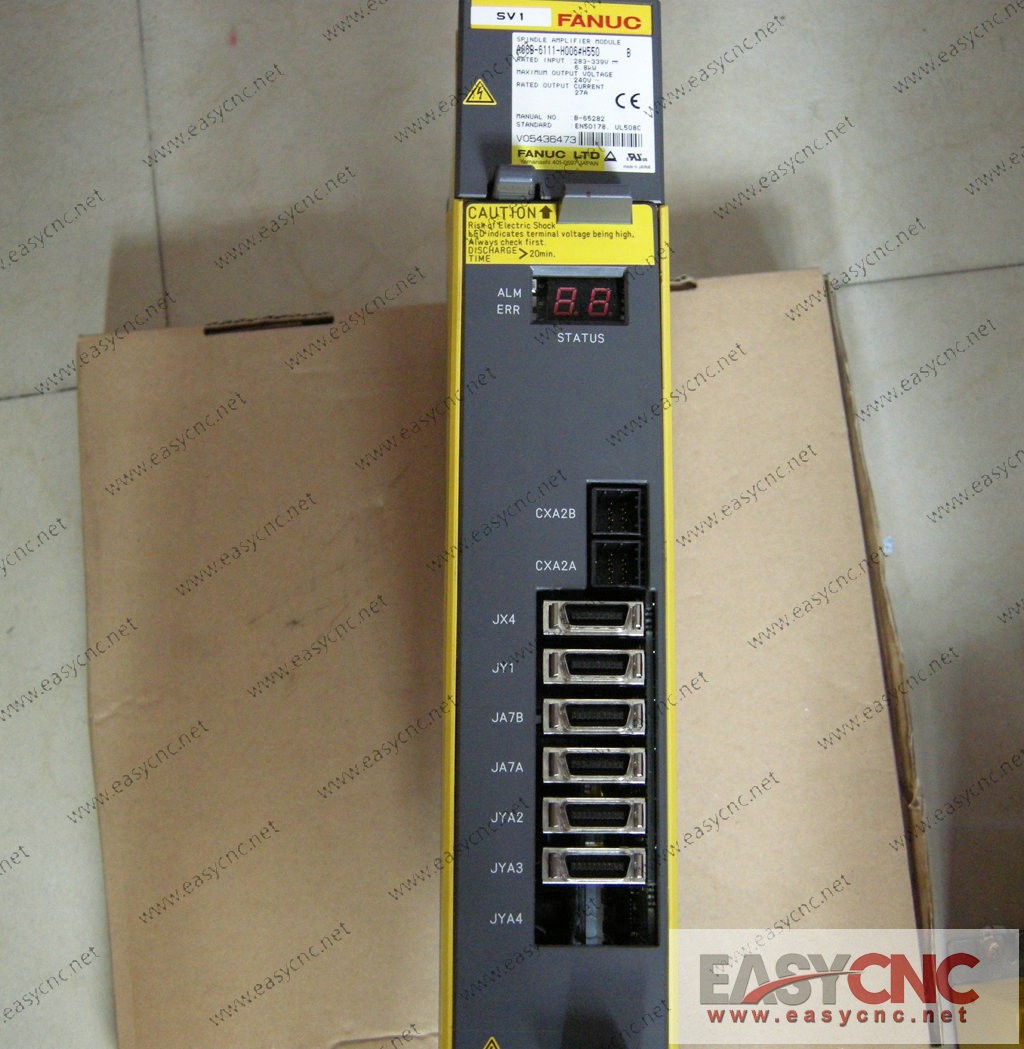 EASYCNC ONLINE SHOPPING A06B-6111-H006#H550 Fanuc spindle amplifier module aiSP 5.5 used