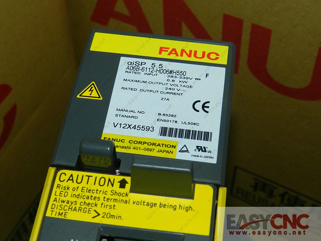 EASYCNC ONLINE SHOPPING A06B-6112-H006#H550 Fanuc spindle amplifier aiSP 5.5 new and original