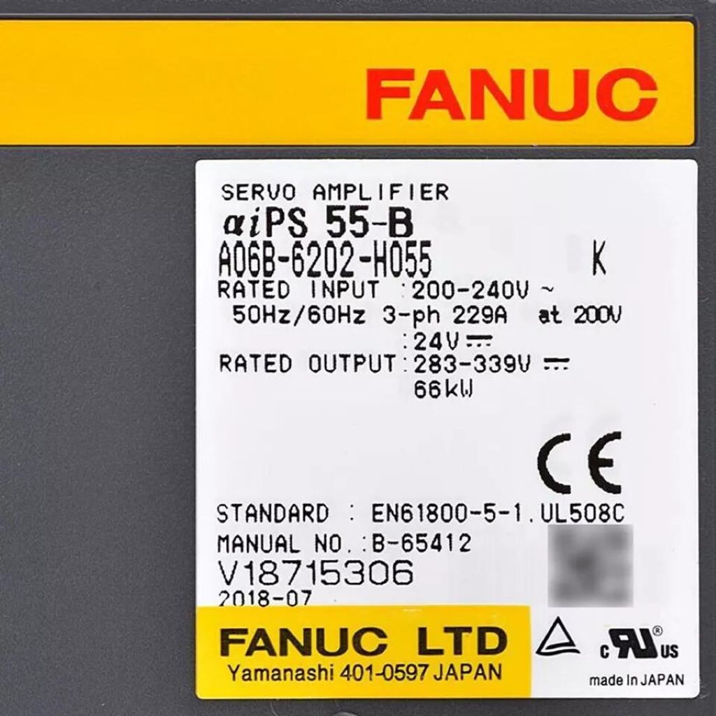 EASYCNC ONLINE SHOPPING A06B-6202-H055 Fanuc Servo Amplifier αiPS 55-B ...