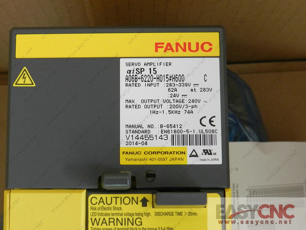EASYCNC ONLINE SHOPPING A06B-6220-H015#H600 Fanuc spindle amplifier aiSP 15 new and original