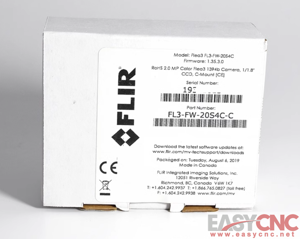 EASYCNC ONLINE SHOPPING Point Grey FL3-FW-20S4C-C 2 million pixels Color CCD Industrial Camera NEW