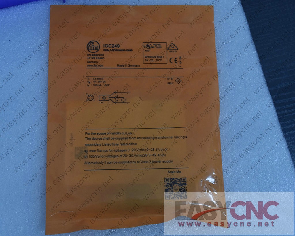 EASYCNC ONLINE SHOPPING IGC249 IFM ELECTRONIC SENSOR NEW AND ORIGINAL
