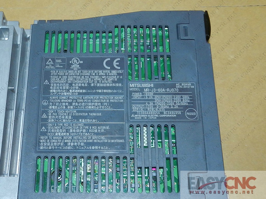 EASYCNC ONLINE SHOPPING MR-J3-60A-RJ070 Mitsubishi ac servo used
