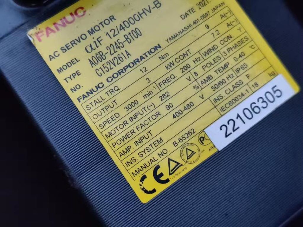 EASYCNC ONLINE SHOPPING A06B-2245-B100 Fanuc AC Servo Motor aiF 12/4000HV-B Used